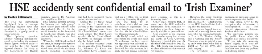 HSE crossing the PR ethical line