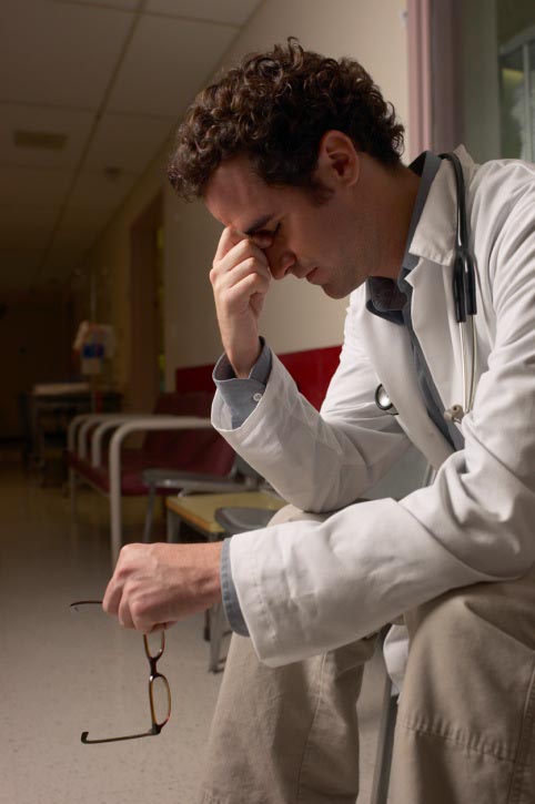 Burnout affects doctors in hospitals and clinics
