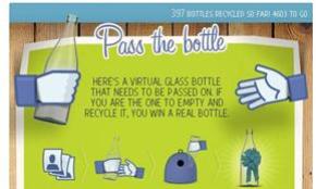 New glass recycling game on Facebook