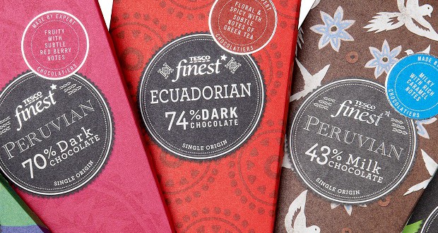 New Tesco chocolate packs created by Parker Williams