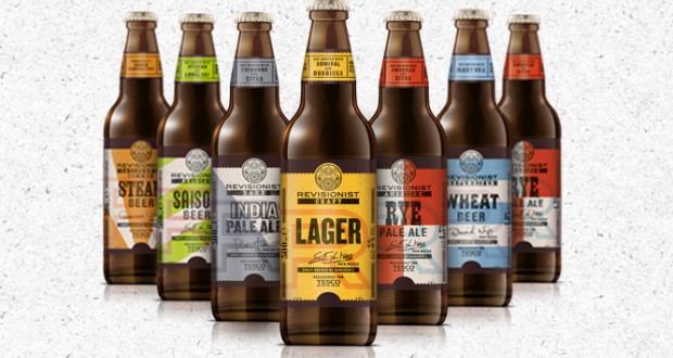 R Design produces pack design for Tesco's Revisionist bottled beers