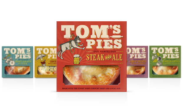 Ziggurat revamps Tom’s Pies packaging