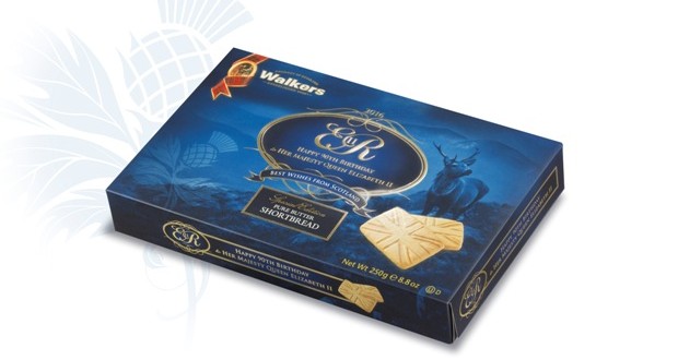 Queen's birthday celebrated with Walkers Shortbread packs
