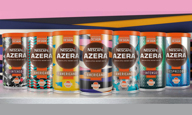 Twelve designs limited edition Nescafé Azera tins with help from students