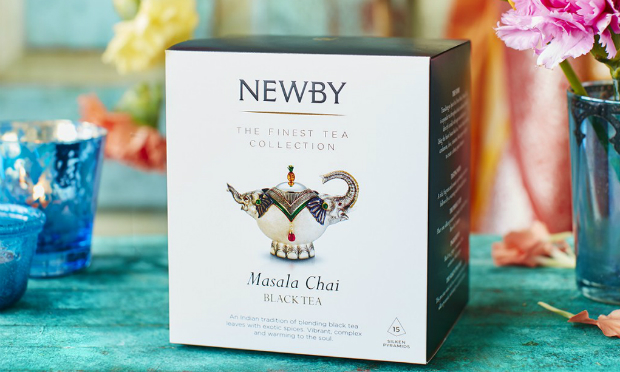 Newby Teas new range in luxury biodegradable pyramid packs