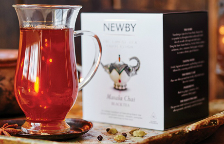 Newby Teas new range in luxury biodegradable pyramid packs