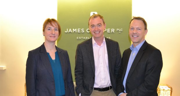 Lib Dem leader visits James Cropper as firm ponders Brexit impact