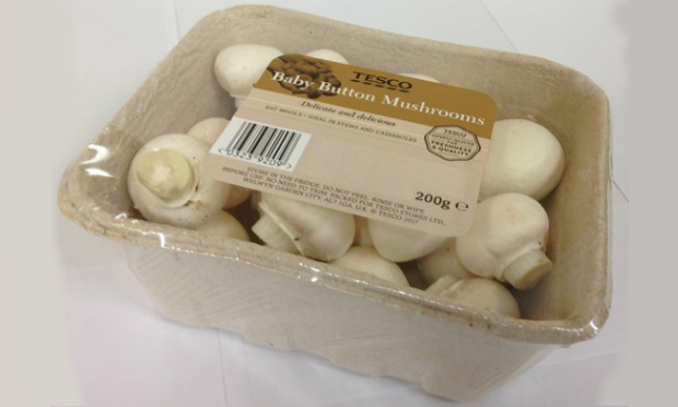 New Tesco mushroom punnet for extended shelf life