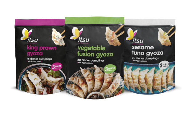 Itsu launches frozen gyoza range with bold packaging