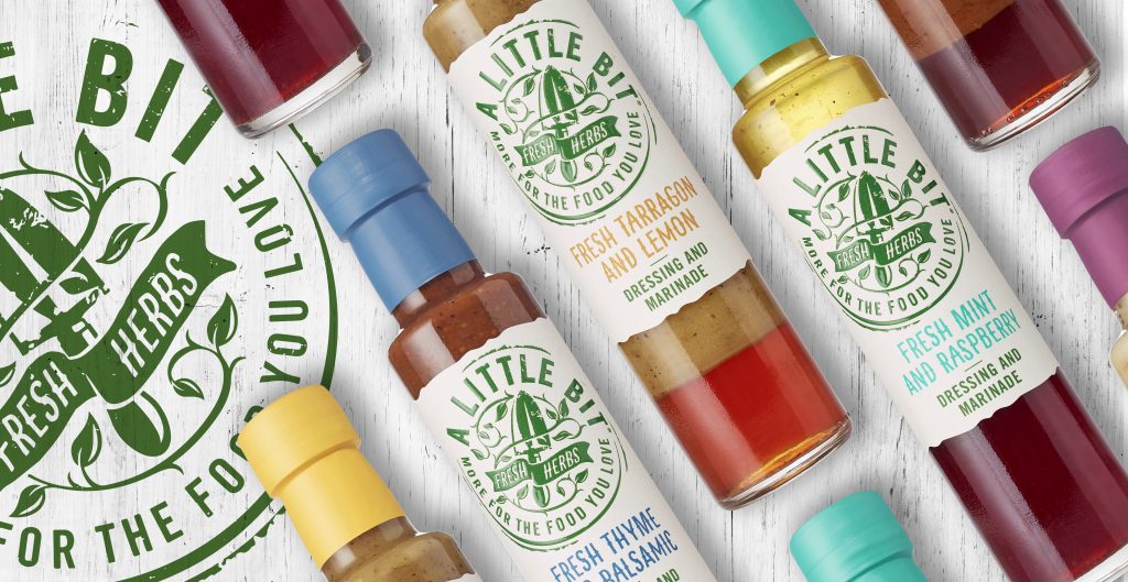 Design Happy rebrands A Little Bit sauces