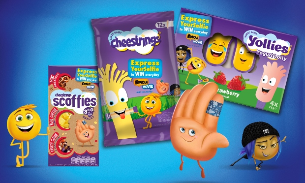 WowMe! Design creates Emoji Movie promo packs for Kerry Foods
