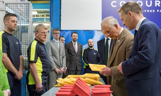 Prince Charles visits James Cropper’s plastic-free packaging site