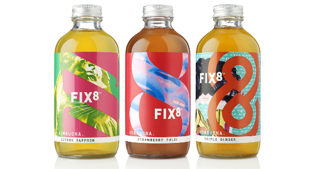 B&B studio unveils new brand creation for FIX8 kombucha