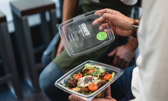 Tri-Star Packaging produces 100% recycled plastic salad packs for Chop’d