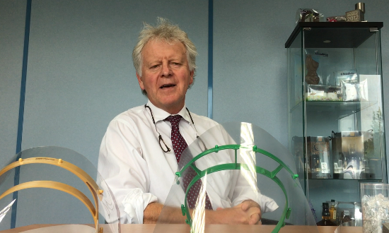 Video | Staeger pivots to face shields after winning NHS contract