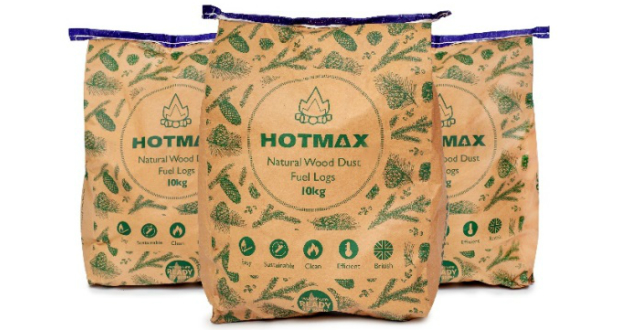 Hotmax sustainable fuel logs get new eco-friendly packaging