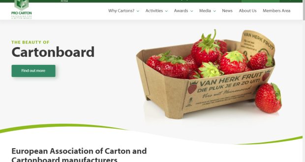 Pro Carton relaunches website with focus on sustainability