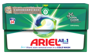 Ariel targets plastic reduction with ergonomic cardboard packaging