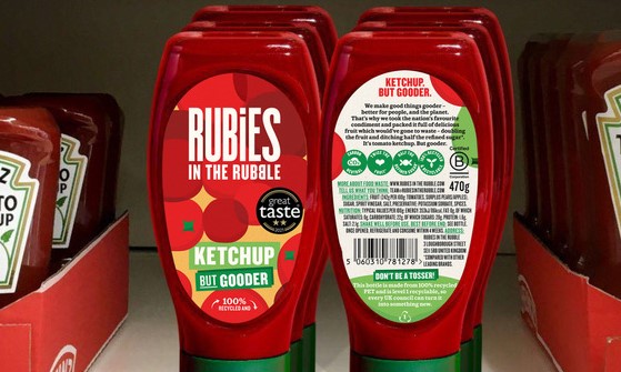 Hell Yeah! behind redesign for Rubies in the Rubble's ketchup bottle