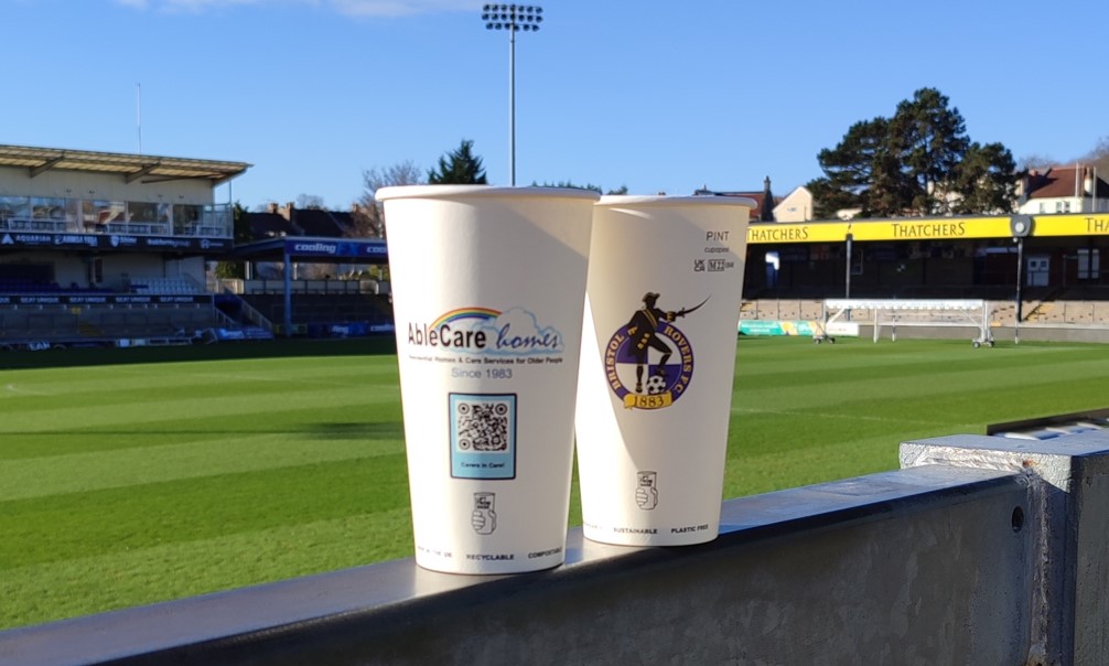 Bristol Rovers switches cold drinks from plastic to paper cups