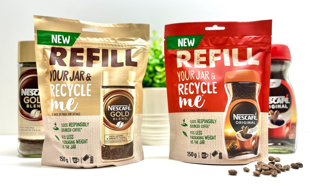 Nescafé launches refill pouches for Gold Blend and Original ranges