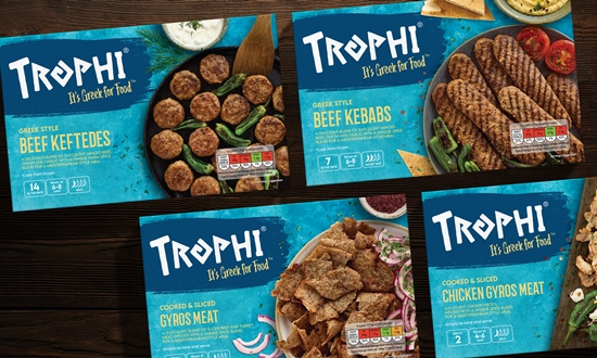 SoreThumbStudio designs packs for Surya Foods' Trophi Greek food range