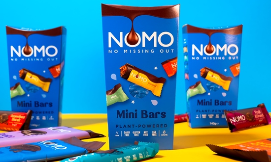 NOMO launches Mini Bars Mixed Sharing Box in carton packaging