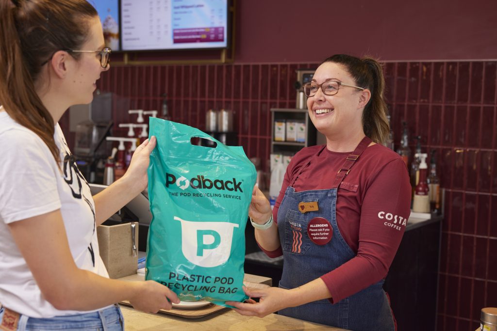 Costa Coffee to trial in-store coffee pod recycling with Podback