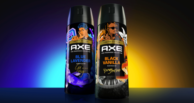 Axe limited edition collaborations with rap stars, designed by Sunhouse