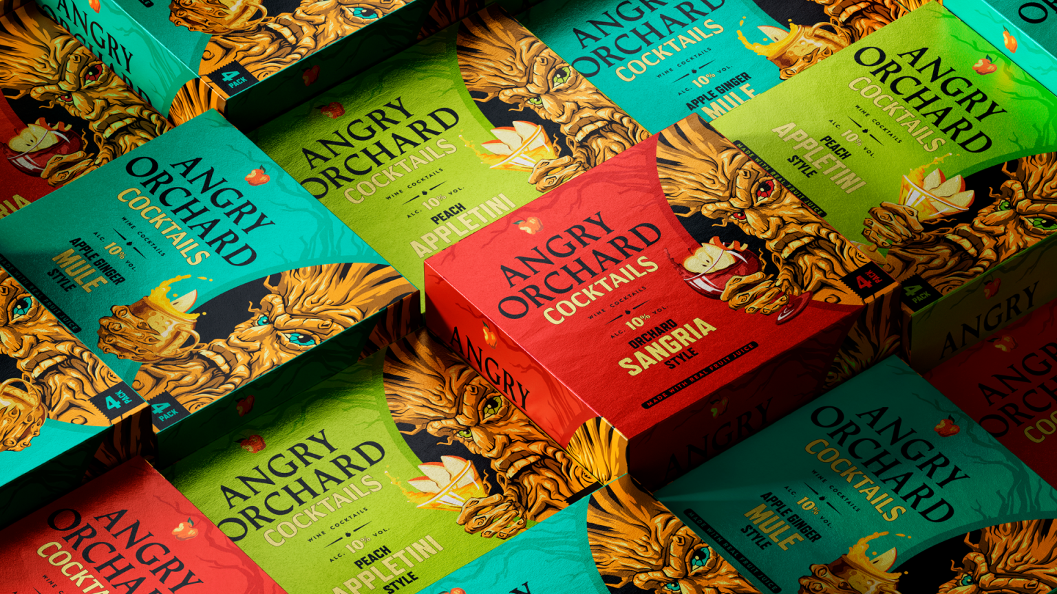 Vault49 reveals illustrative design for Angry Orchard’s new RTD cocktails