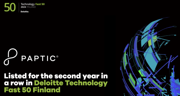 Paptic again recognized in Deloitte Finland’s Technology Fast 50