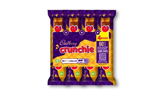 Mondelēz & Tesco replace Cadbury Crunchie plastic overwrap with sticker