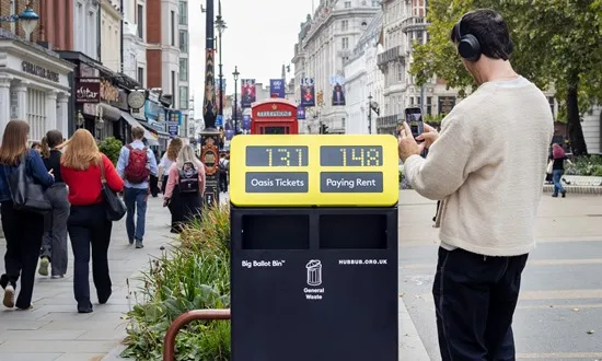 Hubbub's Big Ballot Bin available for venues to improve litter management