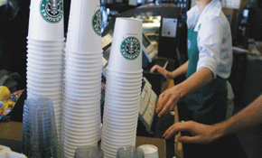 Starbucks pushes reusable tumblers to reduce cup waste