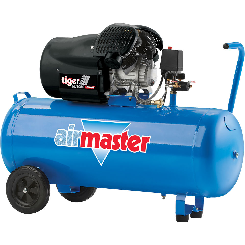 Airmaster Tiger 16/1050 14.5cfm 100 Litre 3HP Air Compressor (230V ...