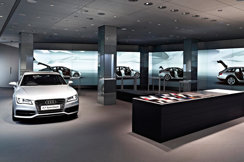 Mitsubishi displays allow Audi City customers to take a virtual tour of ...