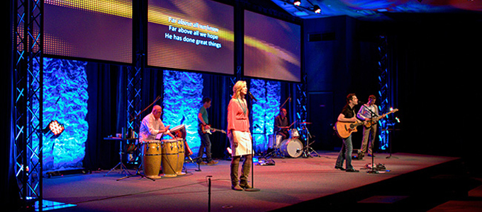 House of worship drives triple-screen projection with Matrox ...