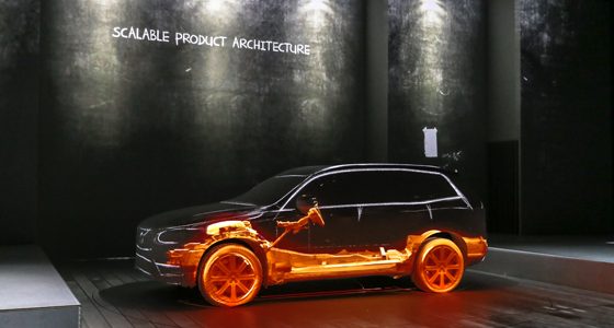 d3's projection mapping magic for Volvo