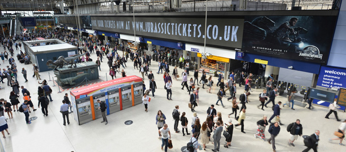 JCDecaux transforms Waterloo Station into Jurassic World | AV Magazine