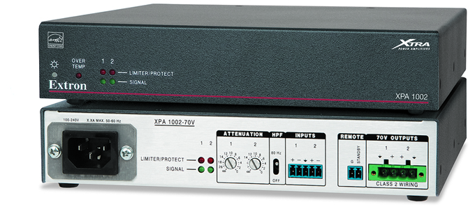 Extron shipping compact two-channel amplifier for high impedance ...