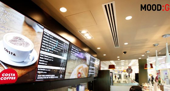 BrightSign and Mood Media deliver Costa Coffee digital menu boards