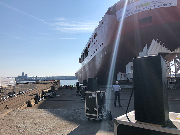 RSS Sir David Attenborough ship launch aided by tube uk | AV Magazine