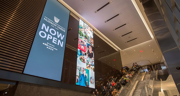 New 100-screen digital signage network at Hudson Yards in New York (AV ...