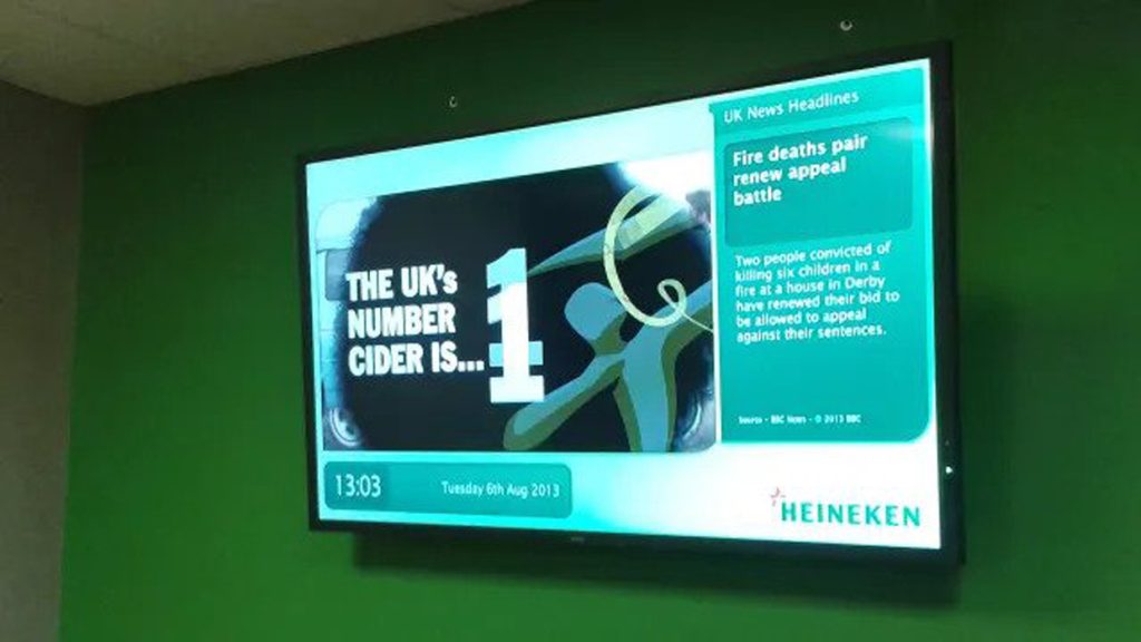Heineken digital signage integrated with Poly VC | AV Magazine