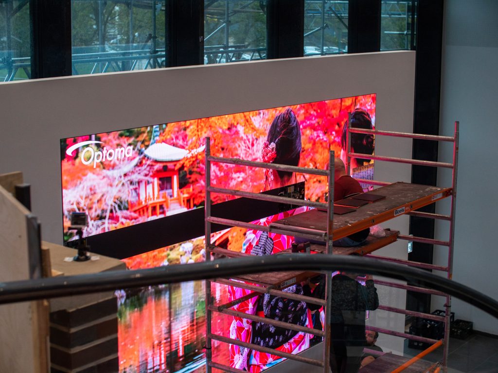 Optoma LED display takes centre stage in HQ foyer | AV Magazine