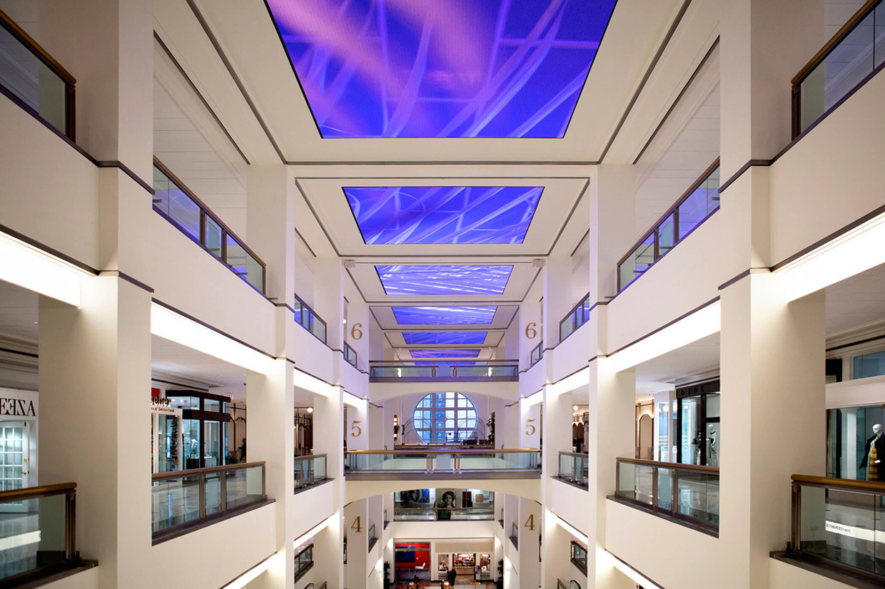 Creative video update refreshes LED retail canopy | AV Magazine
