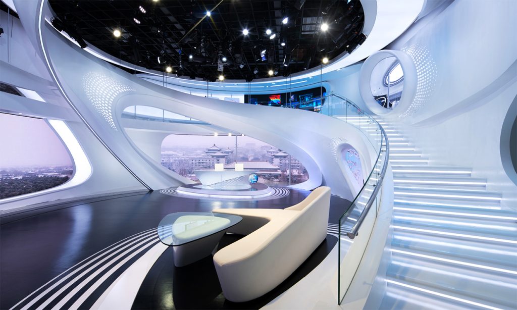 Broadcast LED displays set in 3D printed studio | AV Magazine