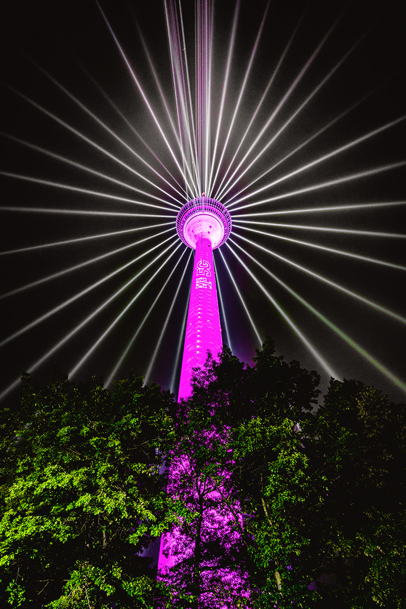 Telecom firm lights up 240m tower for 5G launch | AV Magazine