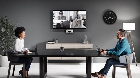 Shure audio ecosystem paired with Clickshare Conference