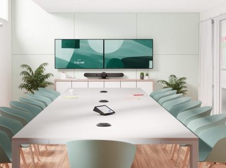 Logitech Rally Bar enhanced for larger meeting rooms